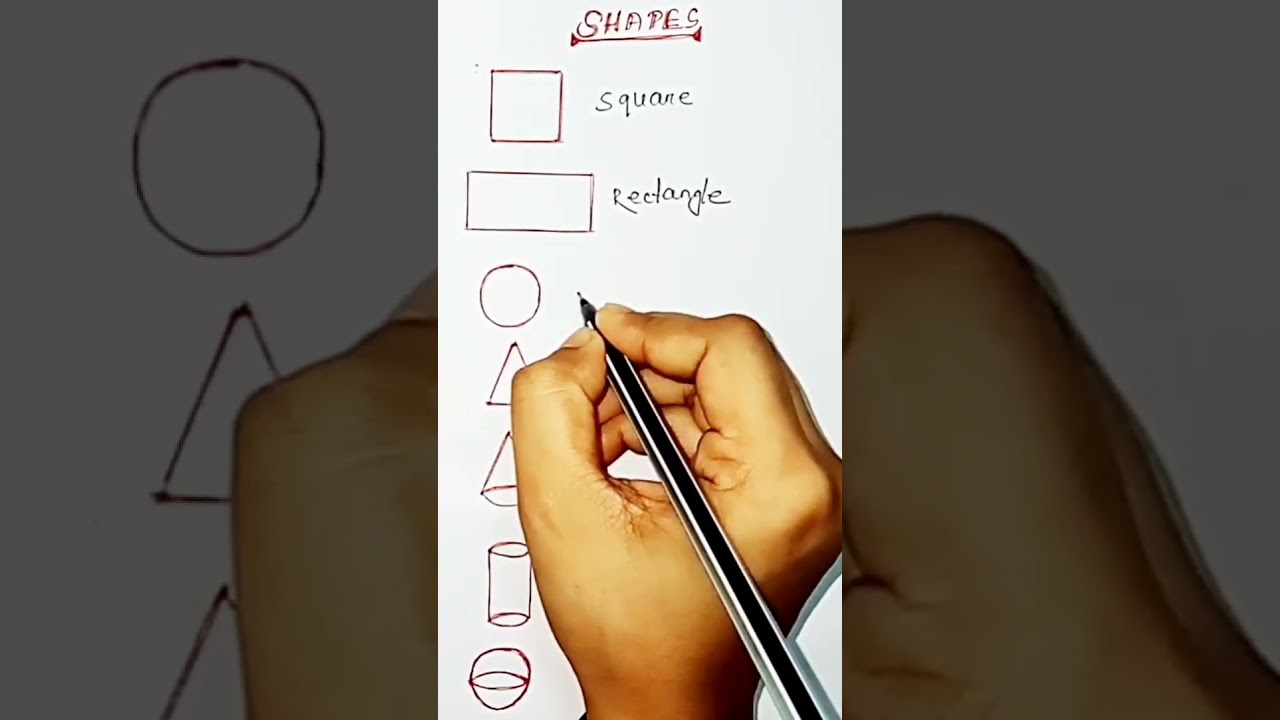 Shapes//square//rectangle//circle//triangle//cone//cylinder//sphere/#math #shorts #viral #p avilipsa