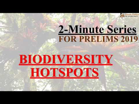 2-Minute Series - Environment - Biodiversity Hotspots || Prelims 2019