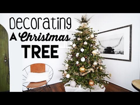 RUSTIC GLAM CHRISTMAS TREE Decorating for Small Apartments | Steps to Tree Decorating