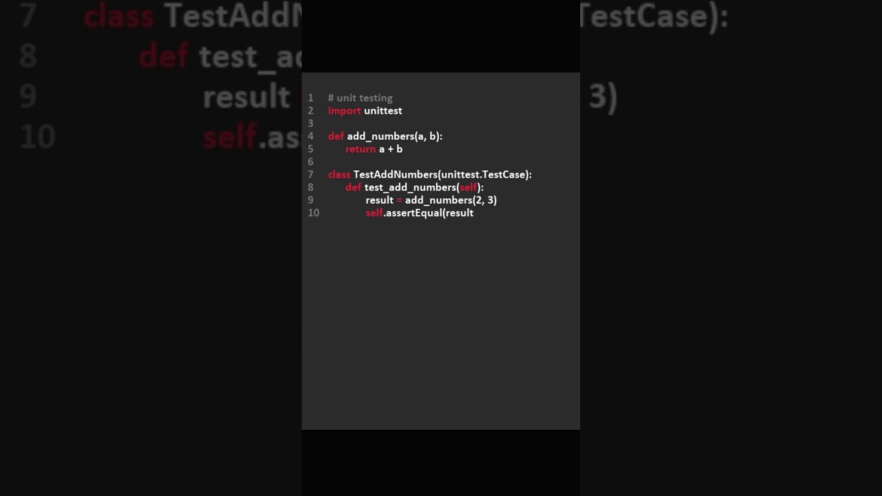 Easiest way to do unit testing in python
