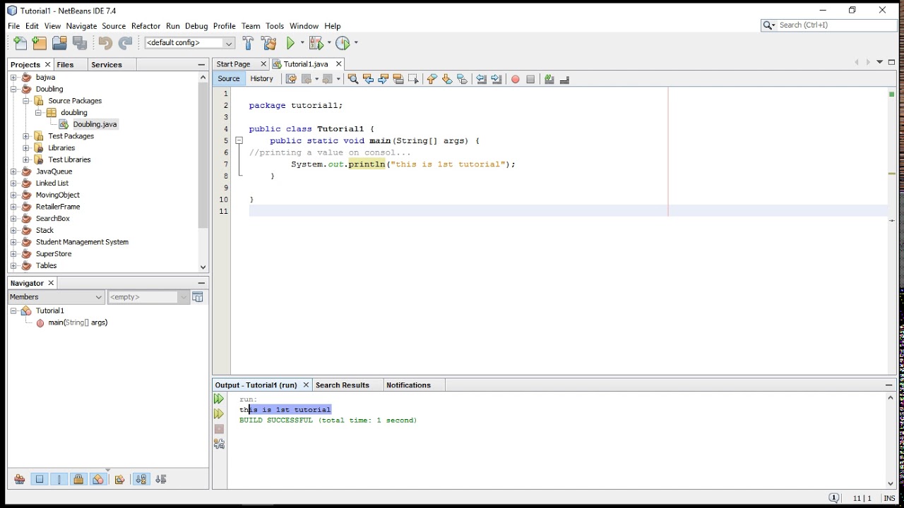 Print Data on console in java