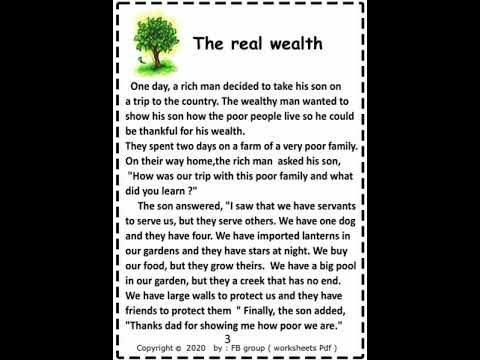 The real wealth || Short story in English