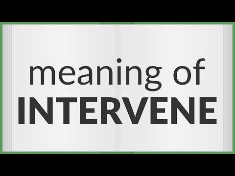 Intervene | meaning of Intervene