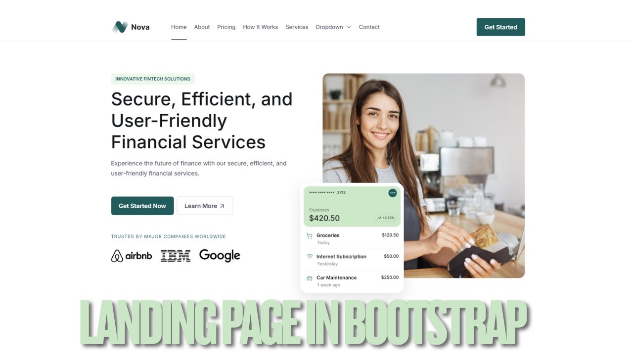 How to Create a Landing Page in BOOTSTRAP | Source code