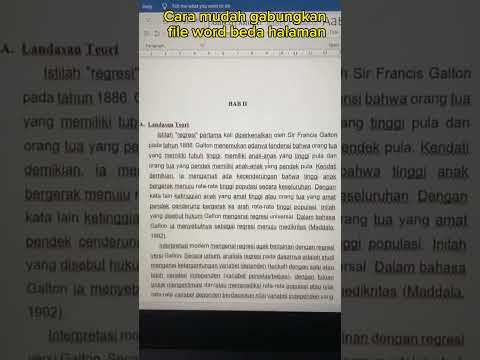 Cara menggabungkan word tanpa merubah halaman #shorts