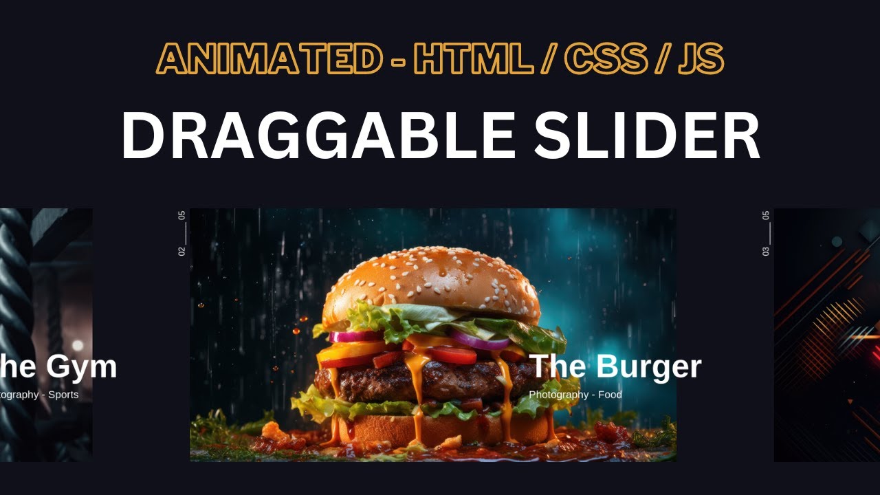 Animated Draggable Slider | HTML, CSS & JS Tutorial