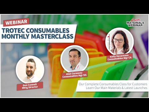 Laser Materials Masterclass⚡Our Complete Consumables Catalogue⚡Trotec Laser LIVE