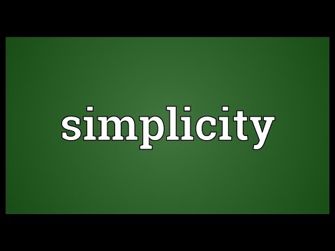Simplicity Meaning