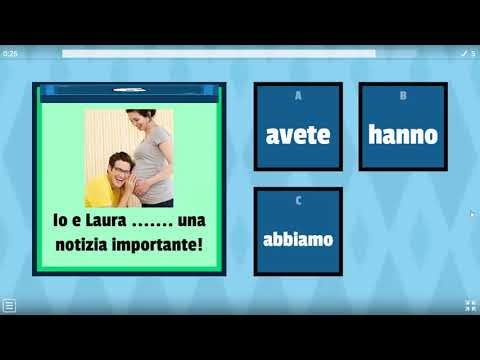 TEST ESSERE, AVERE LIVELLO A1