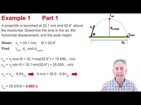 Example Problem - Angle Launched Projectile