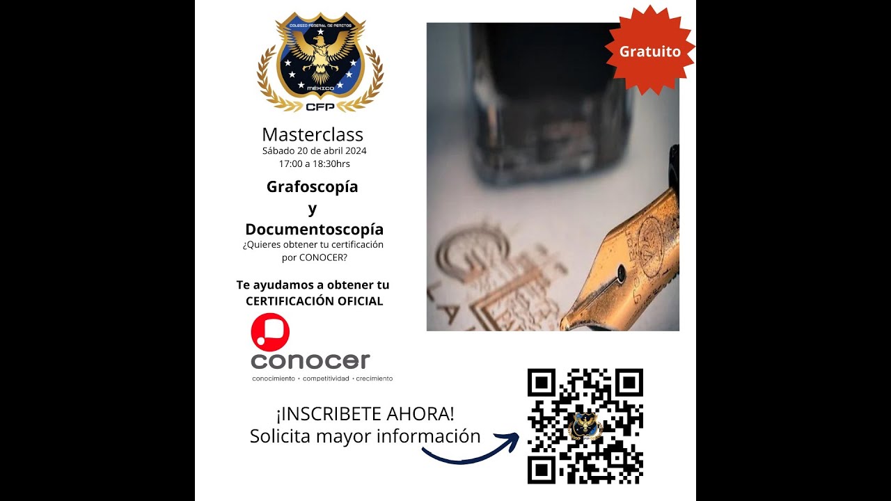 MASTERCLASS GRAFOSCOPÍA Y DOCUMENTOSCOPÍA