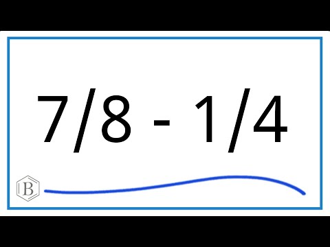7/8 - 1/4 (7/8 minus 1/4)