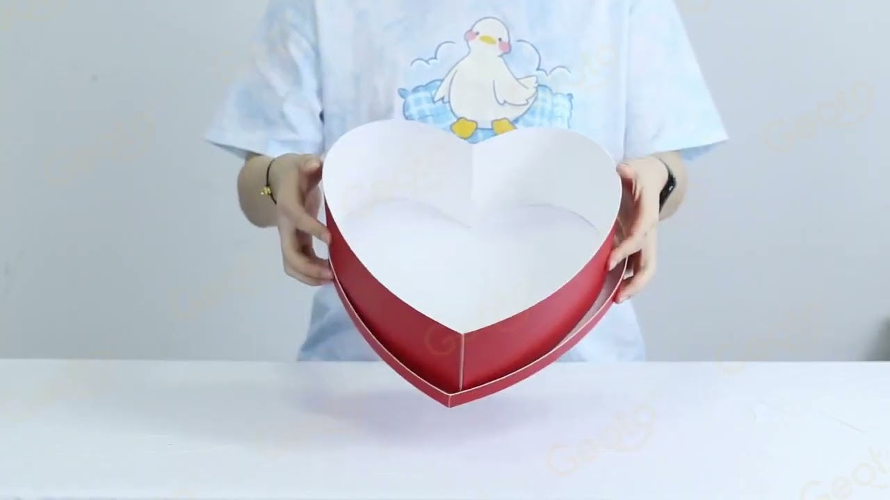 Red Big Heart Shaped Gift Box