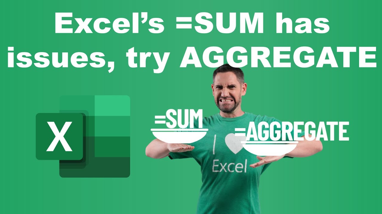 Excel: Fix 3 SUM Issues with AGGREGATE