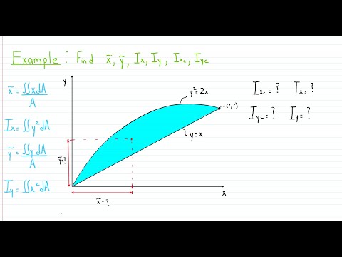 Statics Lecture 14 (Calculating Moment of Inertia and Centroid using Calculus)