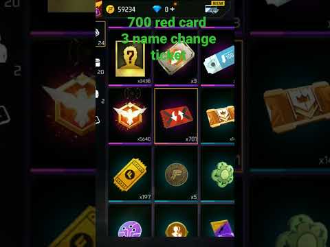 omg 700 red card ♦️ free fire 3 name change tickets video ????