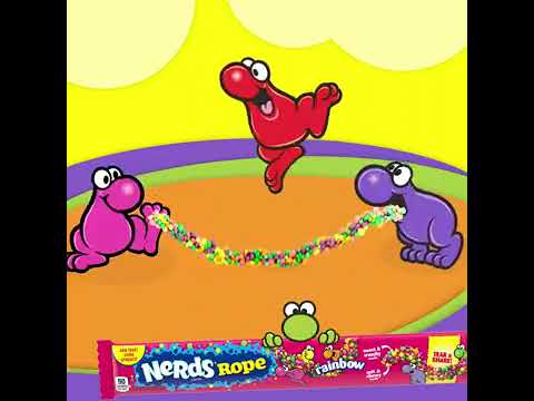 Nerds Rope Gummy & Crunchy Rainbow Candy, 0.92 oz, 24 ct #shorts #asmr