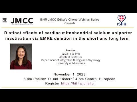 JMCC-ISHR Cardiovascular Webinar - Dr Julia Liu