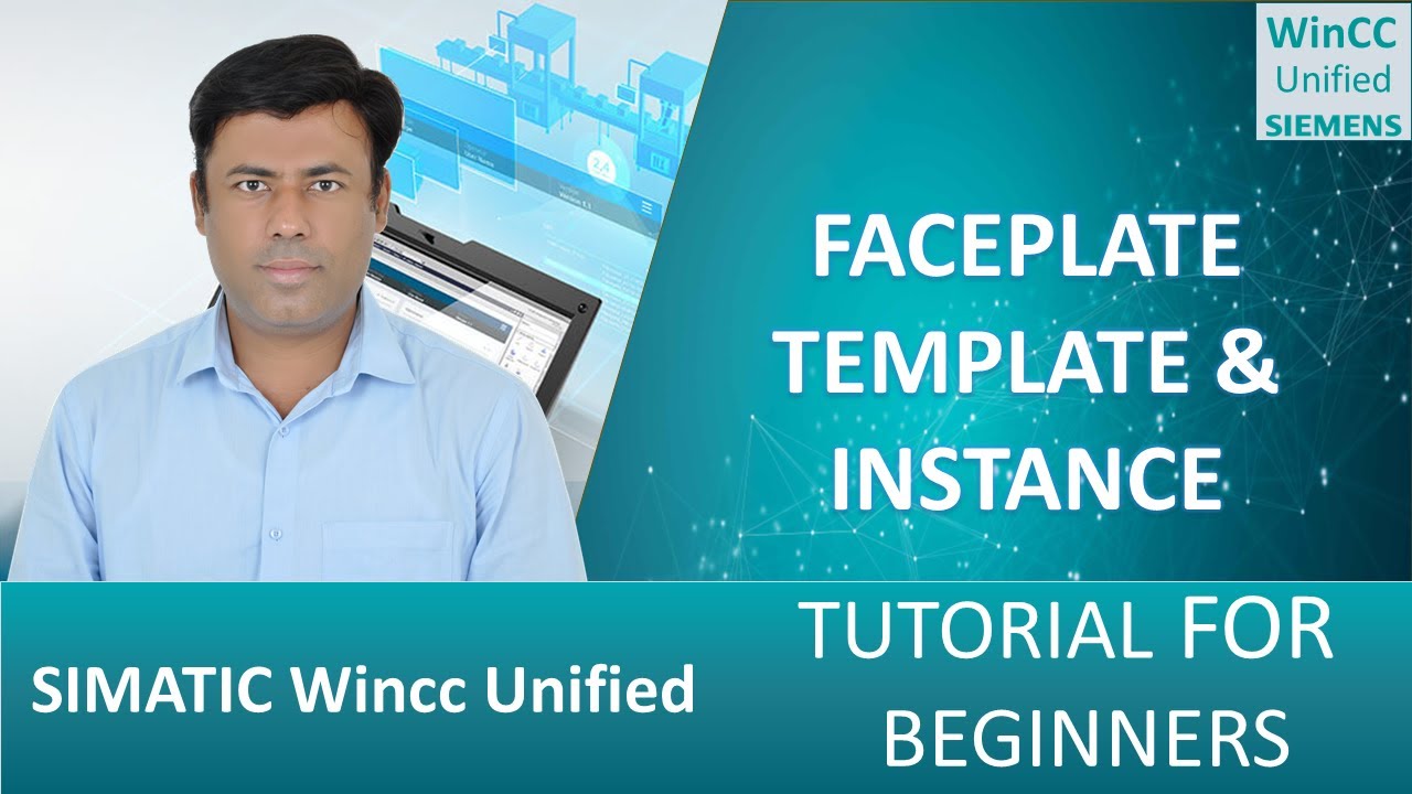 10-WinCC Unified V20: How to Create Faceplate Template & Instance | Beginner Tutorial