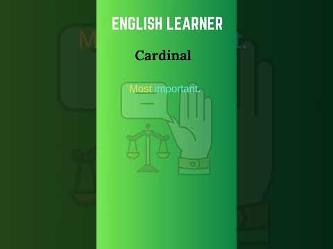 English Word - Cardinal - Meaning With An Example #englishwords #english #cardinal