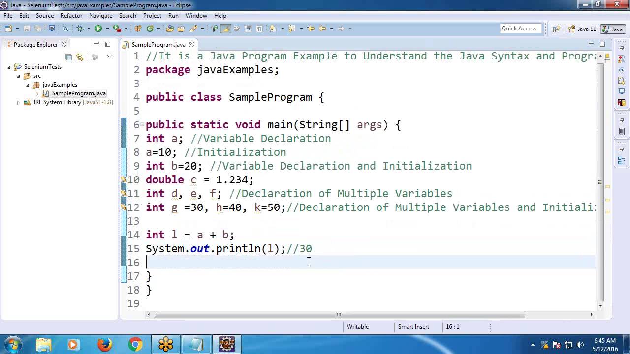 Java Tutorial 4: Java Programming Example