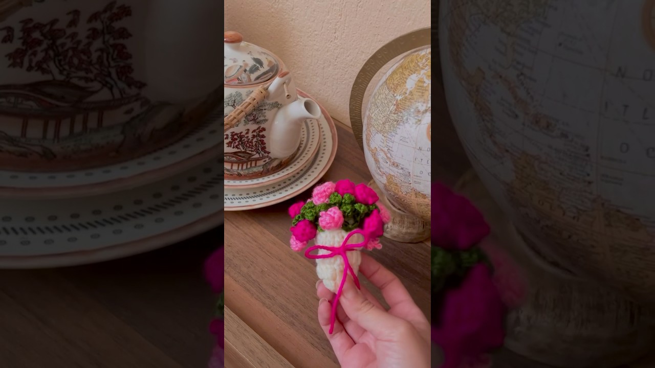 Buket bardak altı videosu gelsin mi💐#pinterest #crochet #örgü #aesthetic #diy #çiçek #handmade