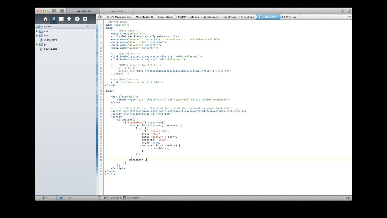Twitter Bootstrap - Typeahead Plugin with Remote Source