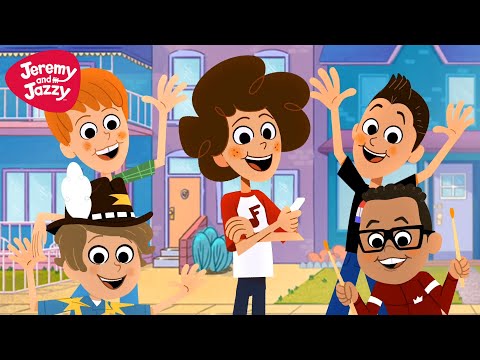 Hopscotch 🎵 Kids Music 🎵 Jeremy and Jazzy