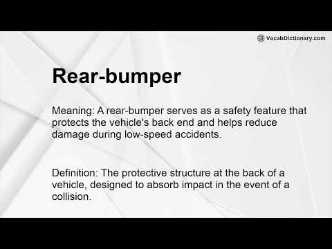 Rear-bumper Meaning