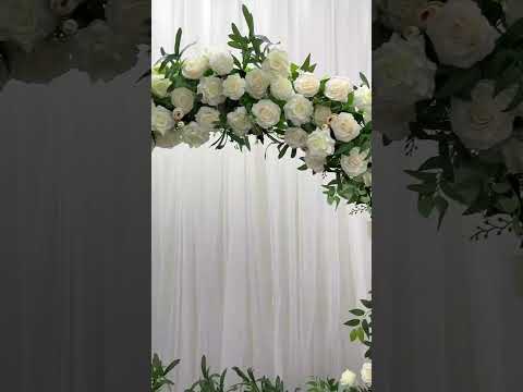Stable Round Circle Arch With Artificial Flower Row Set Wedding Backdrop Floral Stand #flower #diy