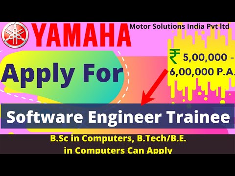 Best Job Opportunity In Yamaha Motor | Software Engineer Trainee Job