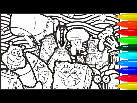 SpongeBob all Heroes Coloring Pages