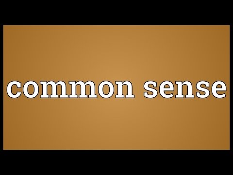 Common sense Meaning