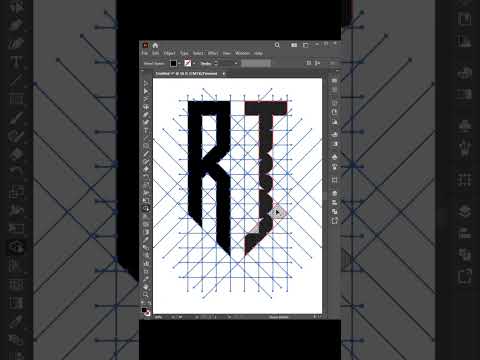 Modern sheild RI logo design | Adobe illustrator grid tutorial #shorts #logo #viral