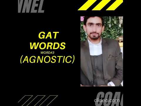 GAT words with meaning| use in a sentence| Agnostic| word#3