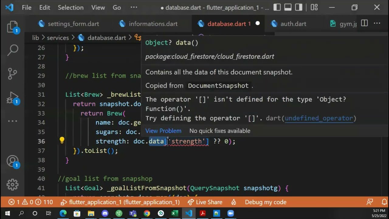 Flutter Firebase firestore .data[