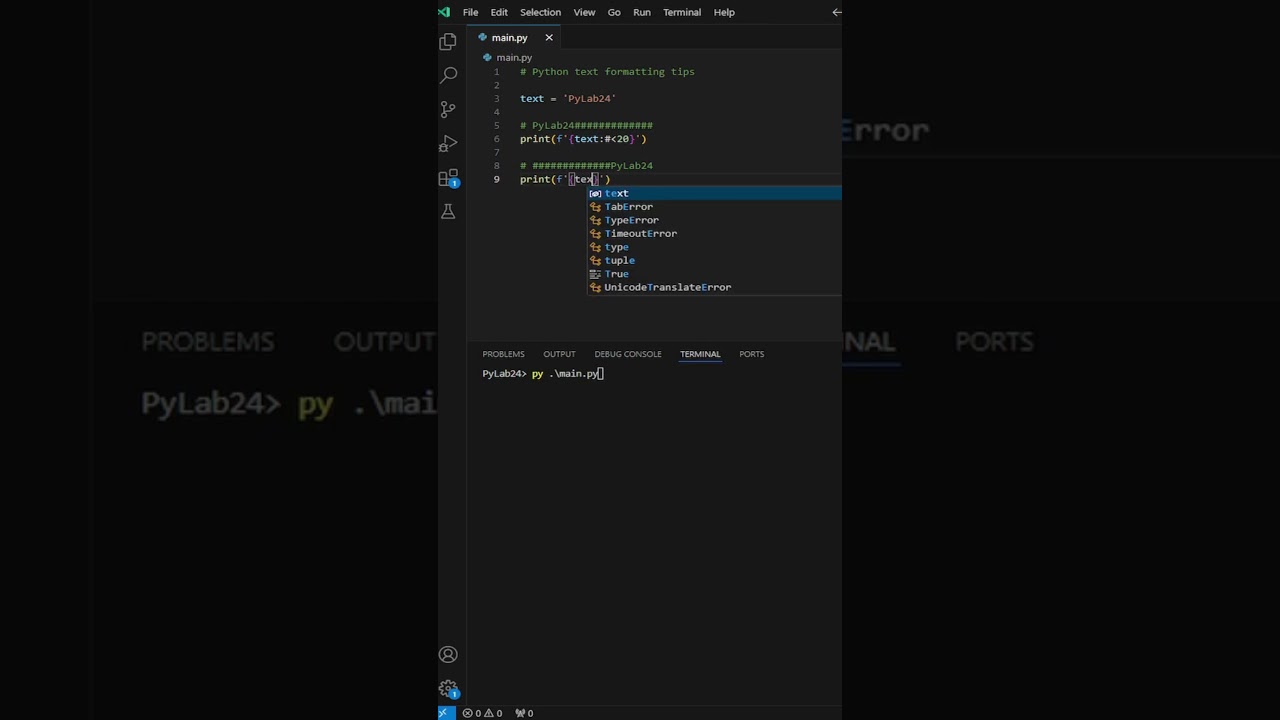 Python text formatting tips
