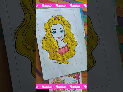 Barbie ⭐️ #barbie #coloring #shorts