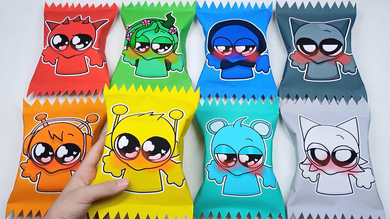 🌈Paper_diy🌈 Cute INCREDIBOX SPRUNKI Candy Blind Bag Unboxing! | ASMR | Tombi Asmr