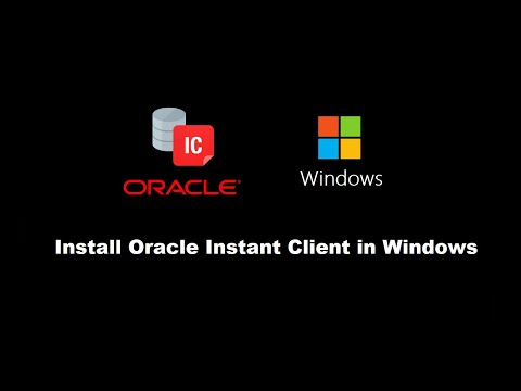 Oracle Instant Client Windows installation tutorial