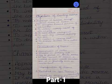 Reserve And Surplus || Part-1 || Accountancy
