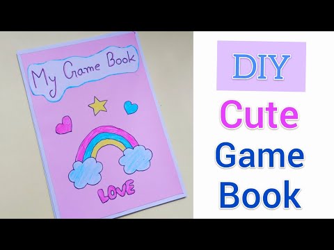 DIY Cute Gaming Book Part-1 | Easy Paper Gaming Book | 5 Paper Games in a book
