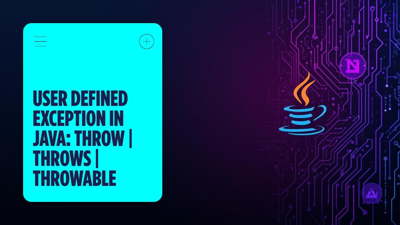 User Defined Exception in Java | throw & throws | Throwable Class | JNTU Exam Oriented Explanation