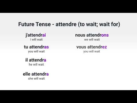 What Is the French Future Tense of Regular '-re' verbs, e.g. 'attendre' ('to wait'; 'to wait for')?