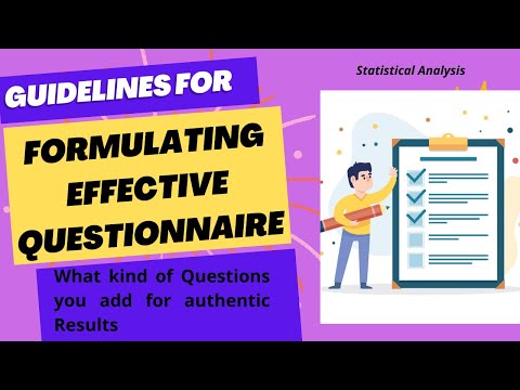 Guidelines for Formulating the Effective Questionnaire | Good Survey Questions | in Urdu