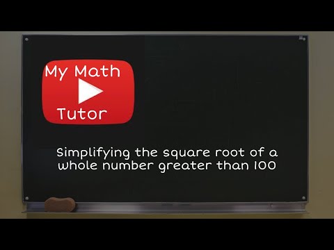 ALEKS | Simplifying the square root of a whole number greater than 100