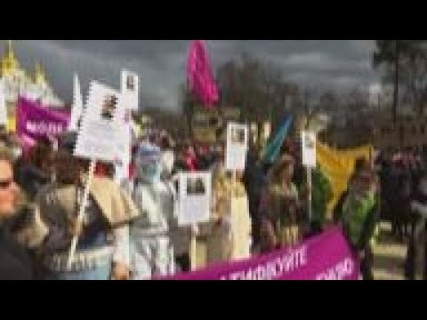 Thousands march against domestic violence in Ukraine