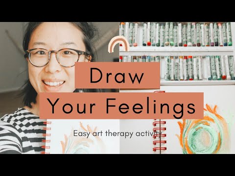How to Draw Your Feelings + Painting Emotions / Easy Art Therapy Activity Demo for Beginners