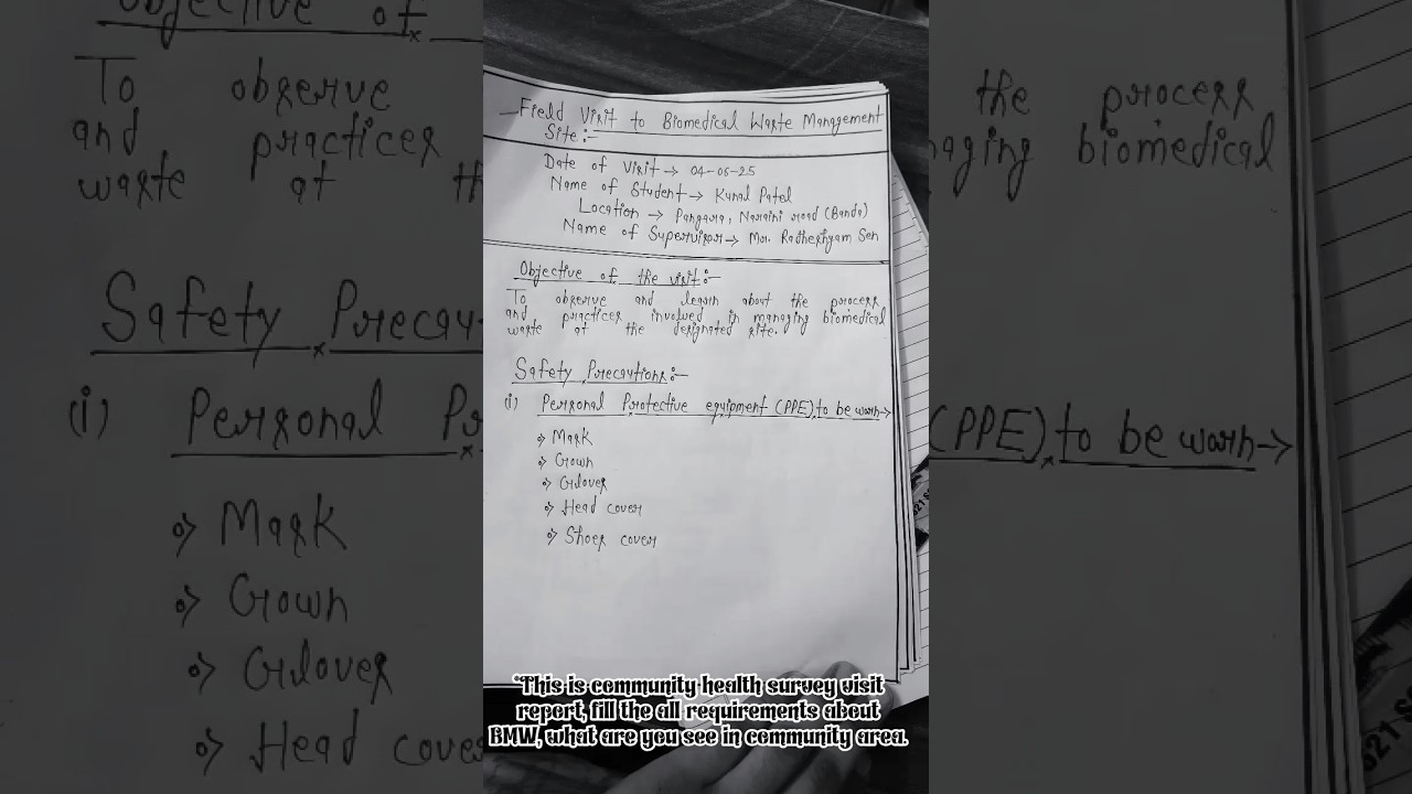 community health survey visit Reports BMW #medico #medical_notes