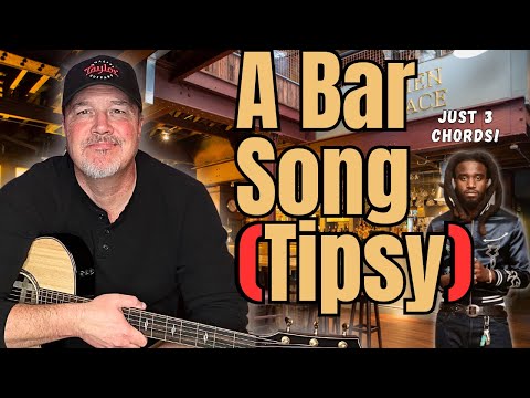 How to Play A Bar Song (Tipsy) by Shaboozey on Acoustic Guitar Easy 3-Chord Lesson